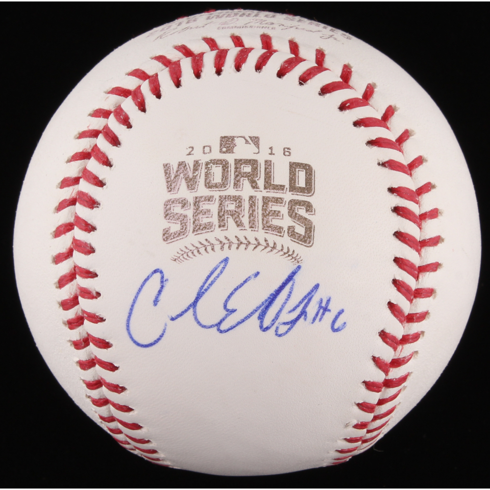 Carl Edwards Jr. Signed 2016 World Series Logo Baseball (JSA COA ...