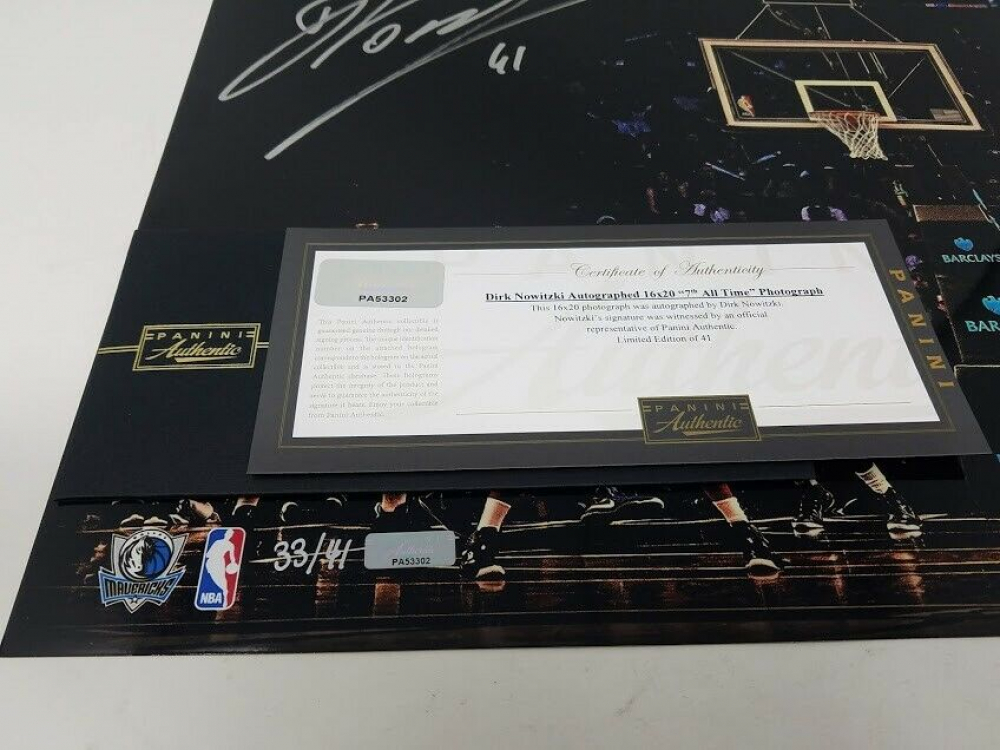 Dirk Nowitzki Signed Dallas Mavericks 16x20 Limited Edition Photo ...