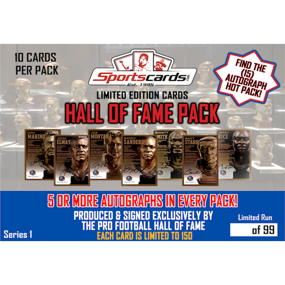 NFL Hall of Fame Autograph Pack Mystery Box – (10) Bronze Post Cards ...