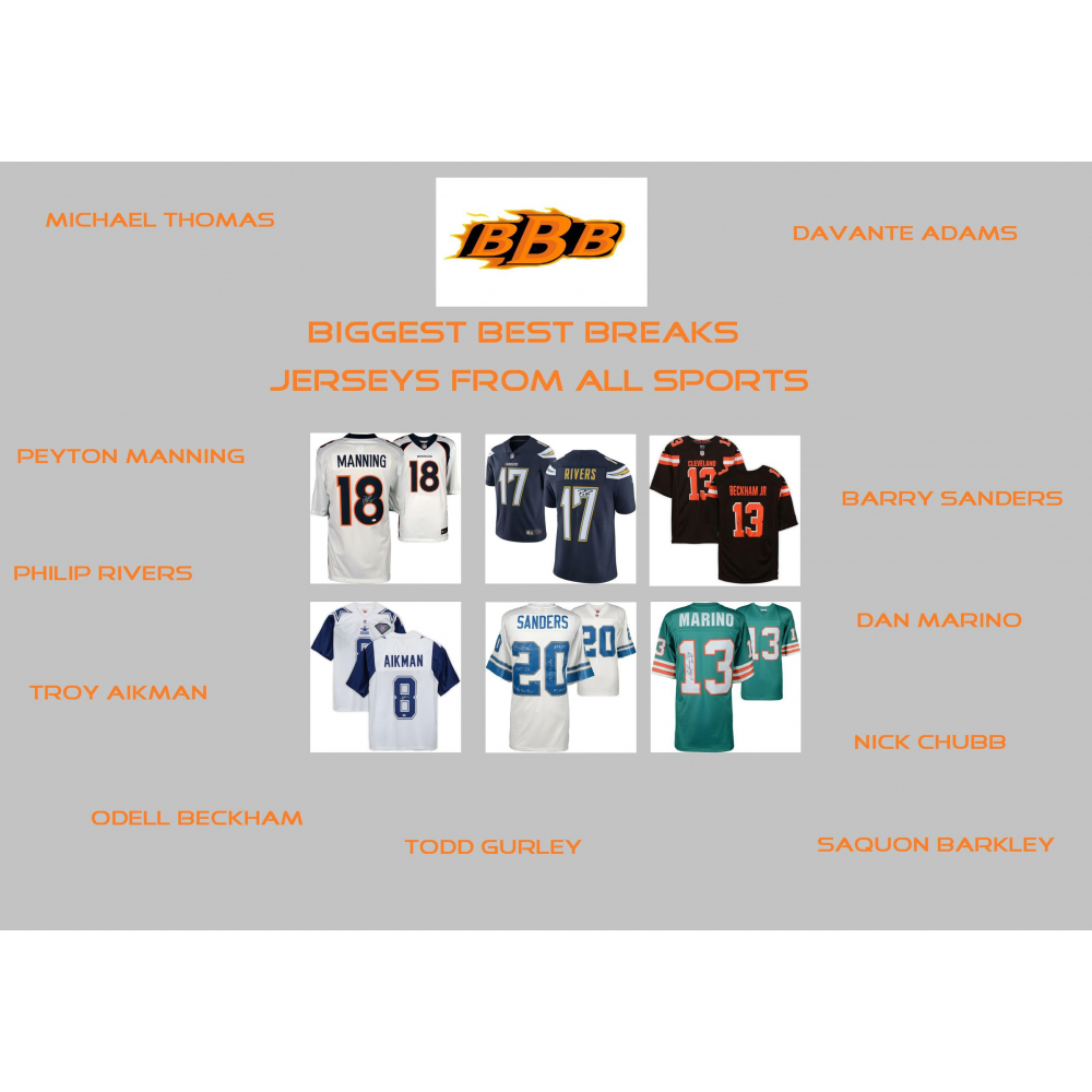 "Biggest Best Breaks" Mystery Box - Autographed Multi-Sport Jersey ...