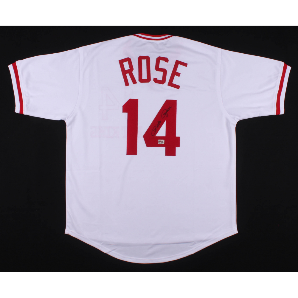 Pete Rose Signed Cincinnati Reds "Hit King" Jersey (Fiterman Sports ...