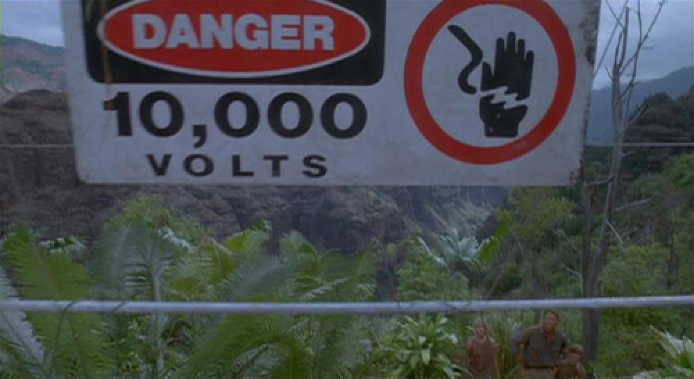 Wayne Knight Signed "Jurassic Park" High Voltage DANGER Sign - Movie ...