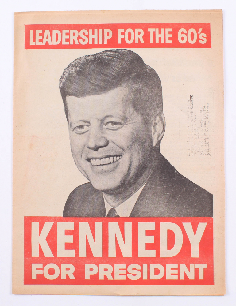 John F. Kennedy Vintage 1960's Campaign Brochure | Pristine Auction