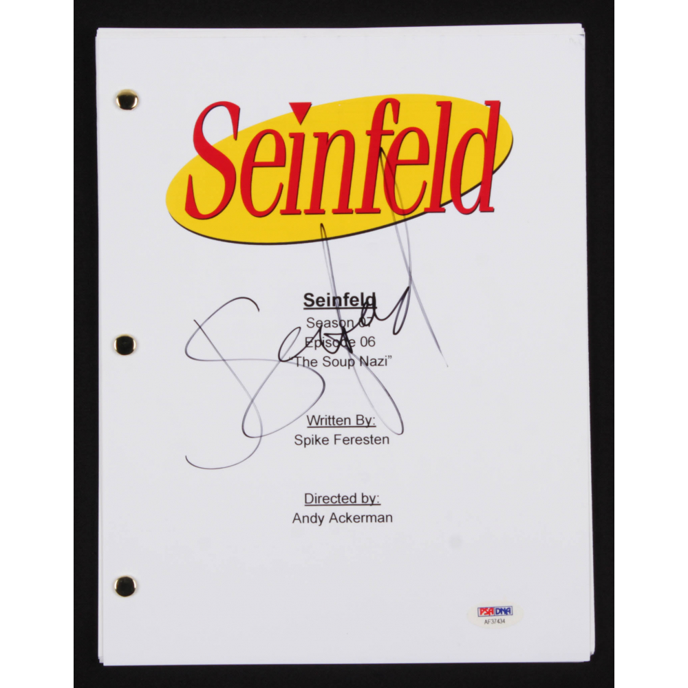Jerry Seinfeld Signed "Seinfeld: The Soup Nazi" Episode Script (PSA COA ...