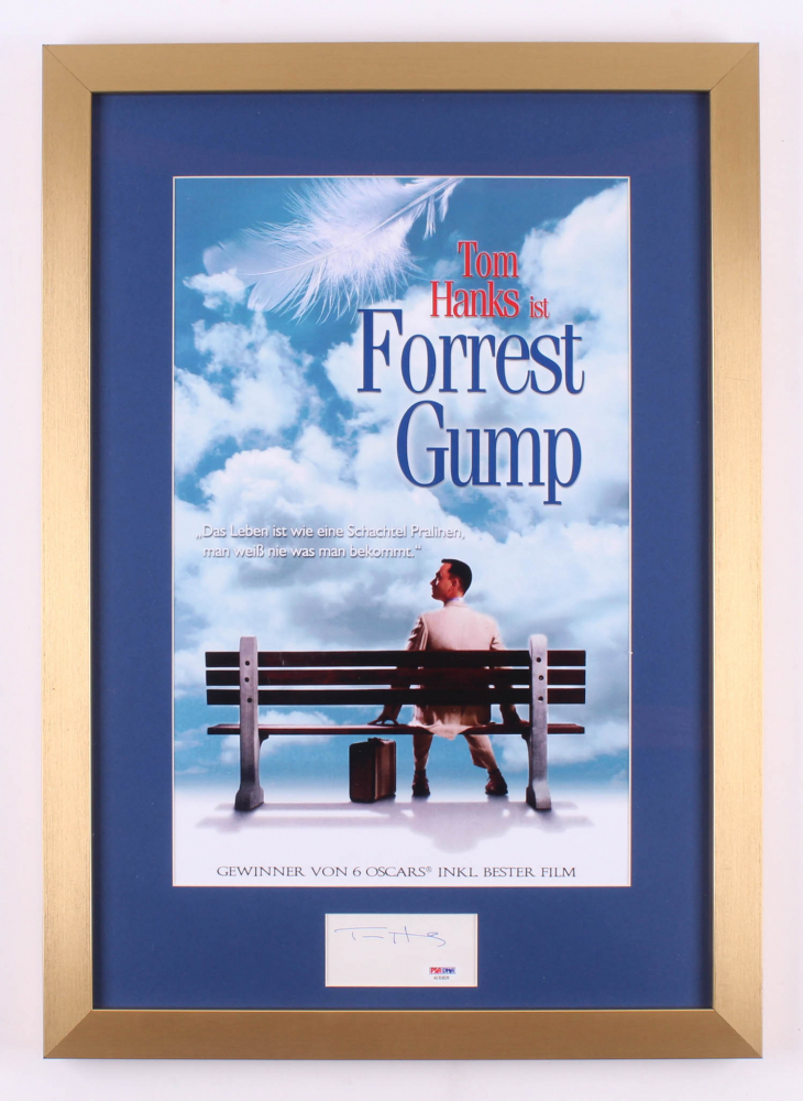 Tom Hanks Signed "Forrest Gump" 17x24 Custom Framed Cut Display (PSA ...