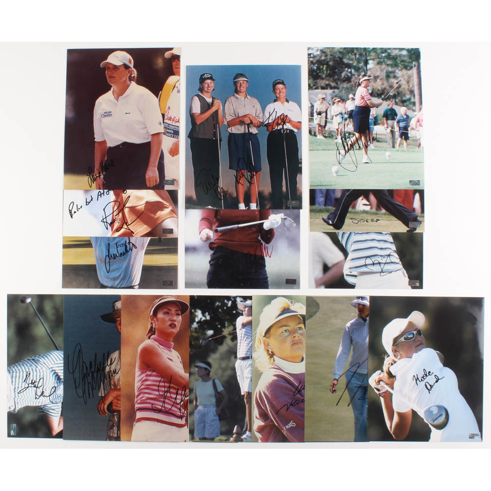 Lot of (15) LPGA Golf 8x10 Photos with Kelly Robbins, Karrie Webb ...