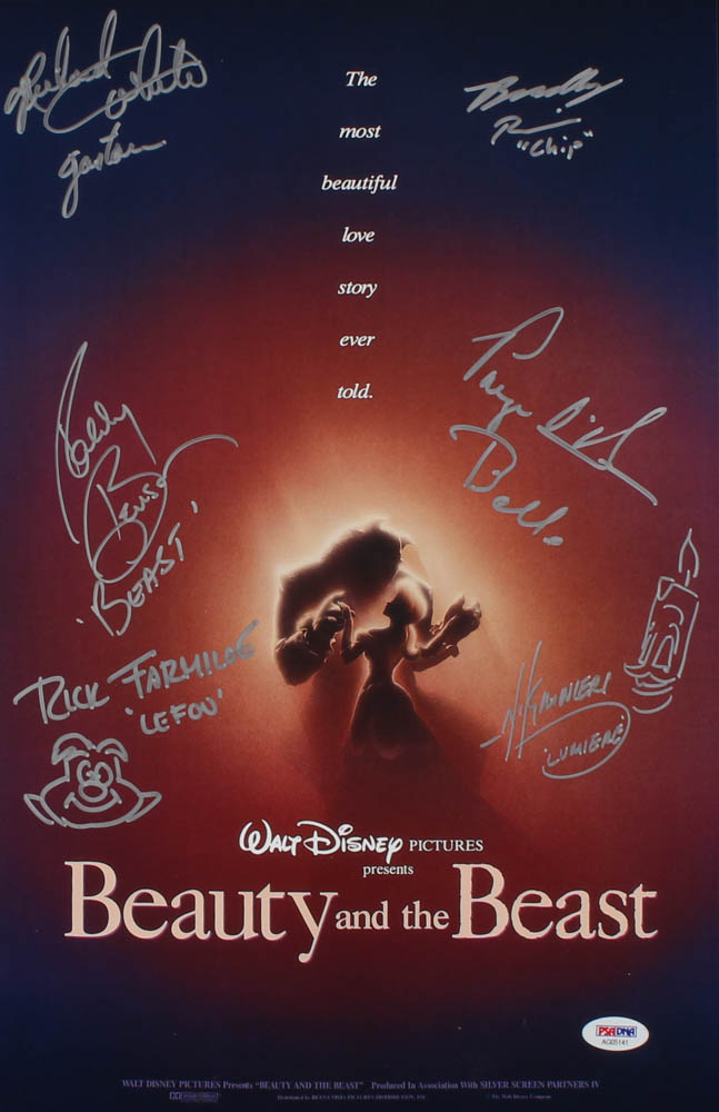 "Beauty and the Beast" 11x17 Movie Poster Photo Cast-Signed by (6) with ...