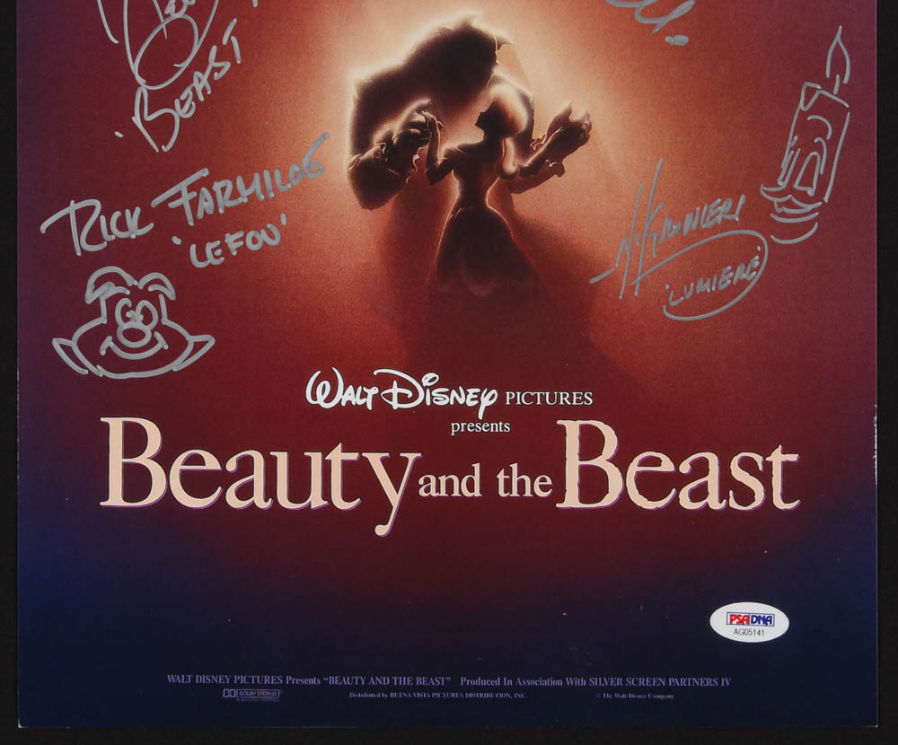 "Beauty and the Beast" 11x17 Movie Poster Photo Cast-Signed by (6) with ...