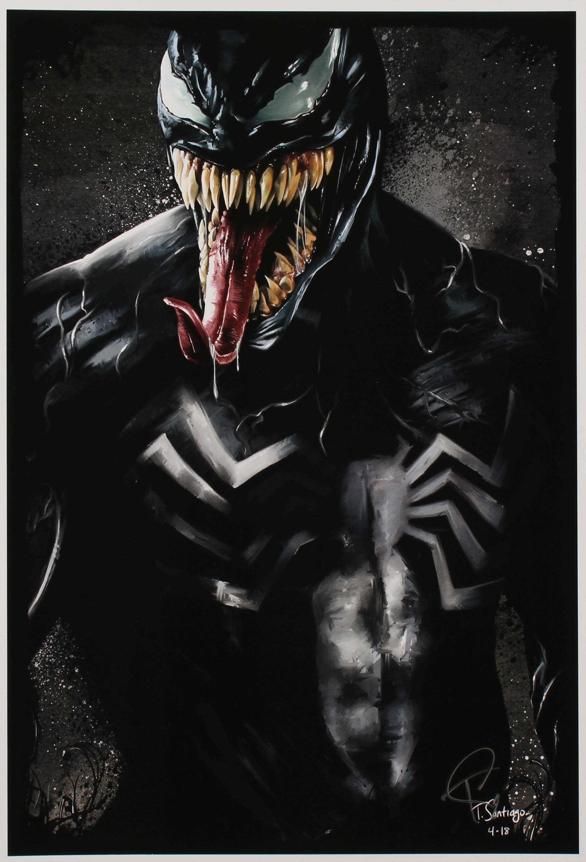 Venom - Marvel Comics 13x19 Signed Lithograph by Tony Santiago (PA ...