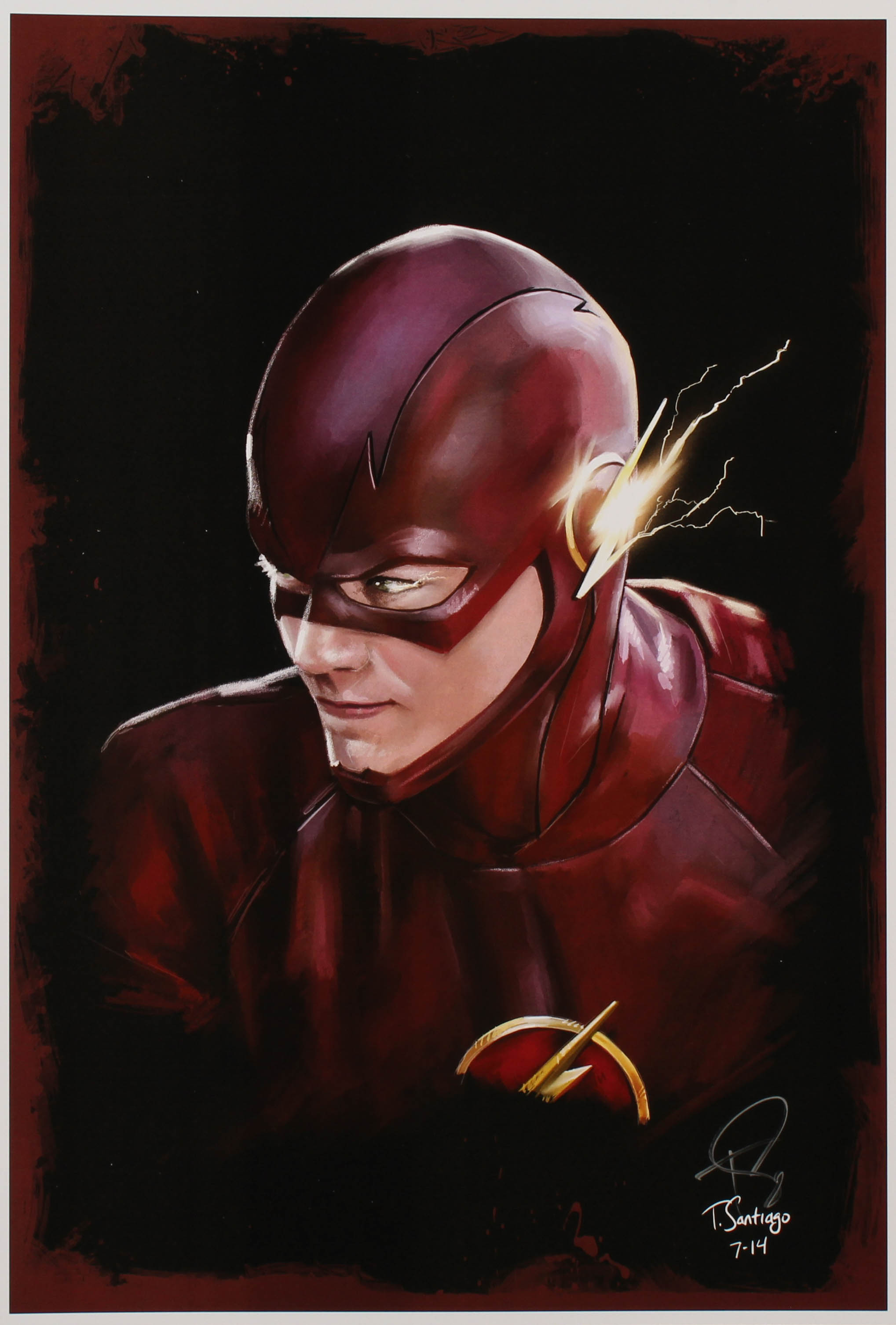 Tony Santiago - The Flash - DC Comics 13x19 Signed Lithograph (PA COA ...