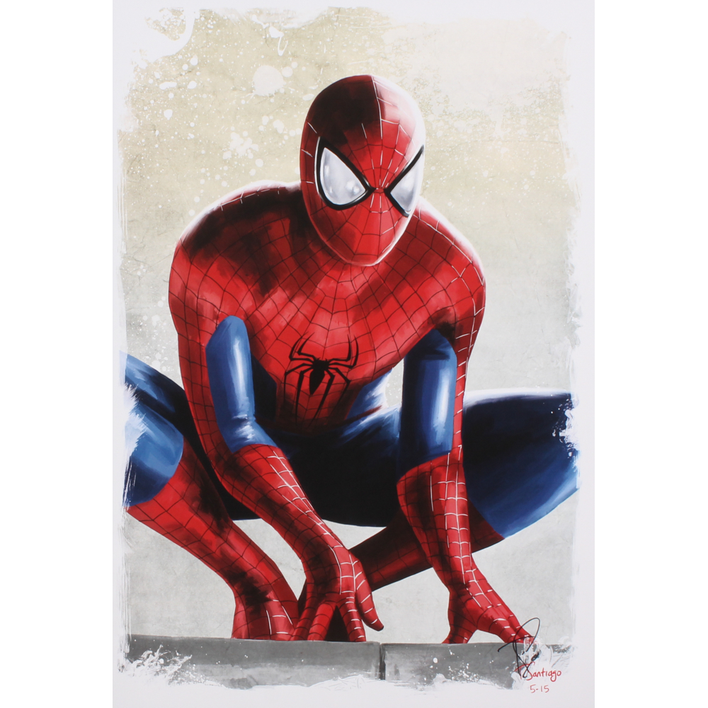 Tony Santiago Spider Man Marvel Comics 13x19 Signed Lithograph Pa