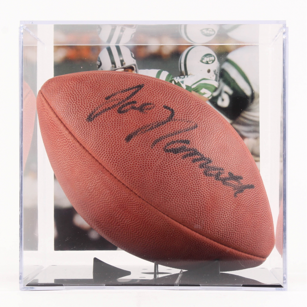 Joe Namath Signed NFL Football With Display Case (Steiner Hologram ...