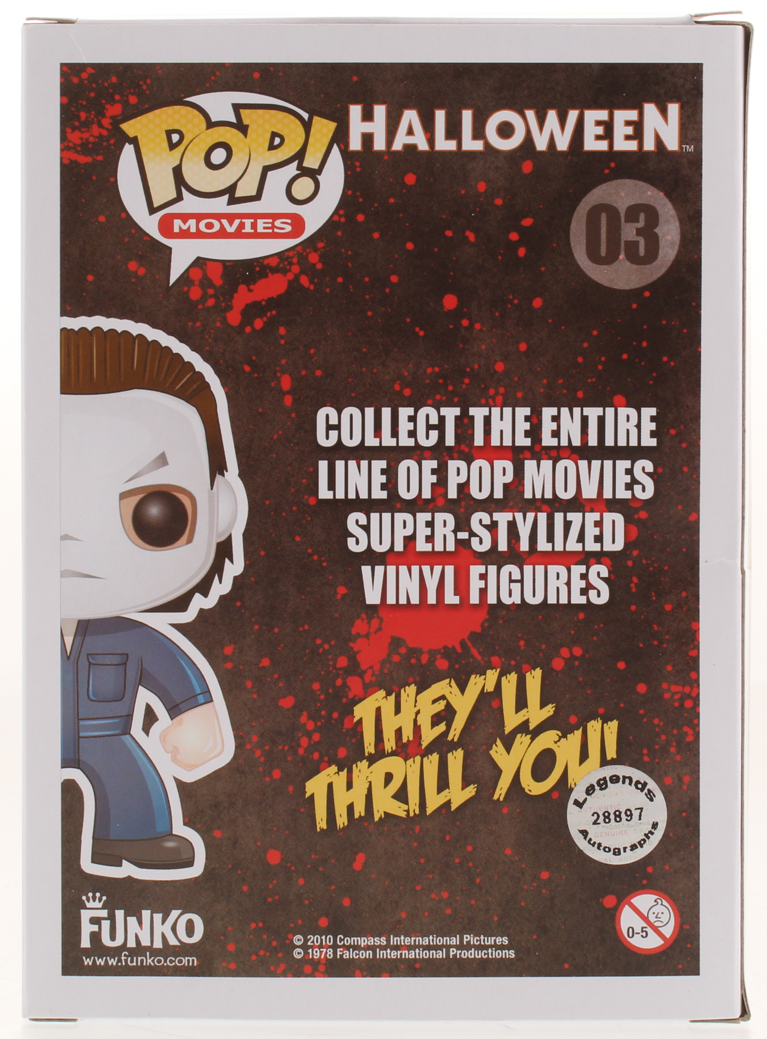 Jim Winburn Signed "Halloween" Michael Myers #03 Funko Pop! Vinyl ...