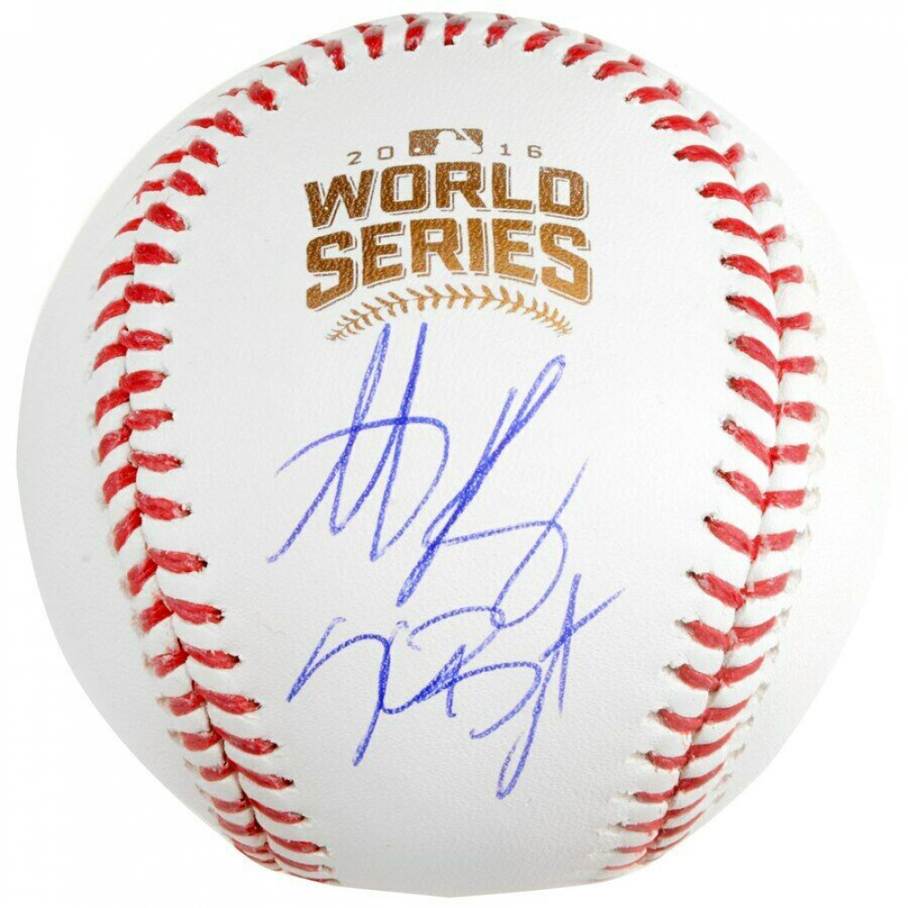 Kris Bryant & Anthony Rizzo Signed 2016 World Series Logo Baseball ...