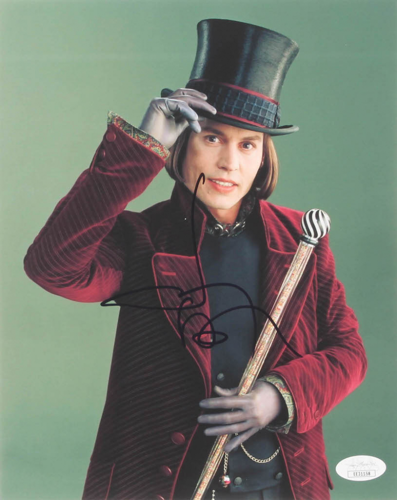 Johnny Depp Signed "Charlie and the Chocolate Factory" 8x10 Photo (JSA ...