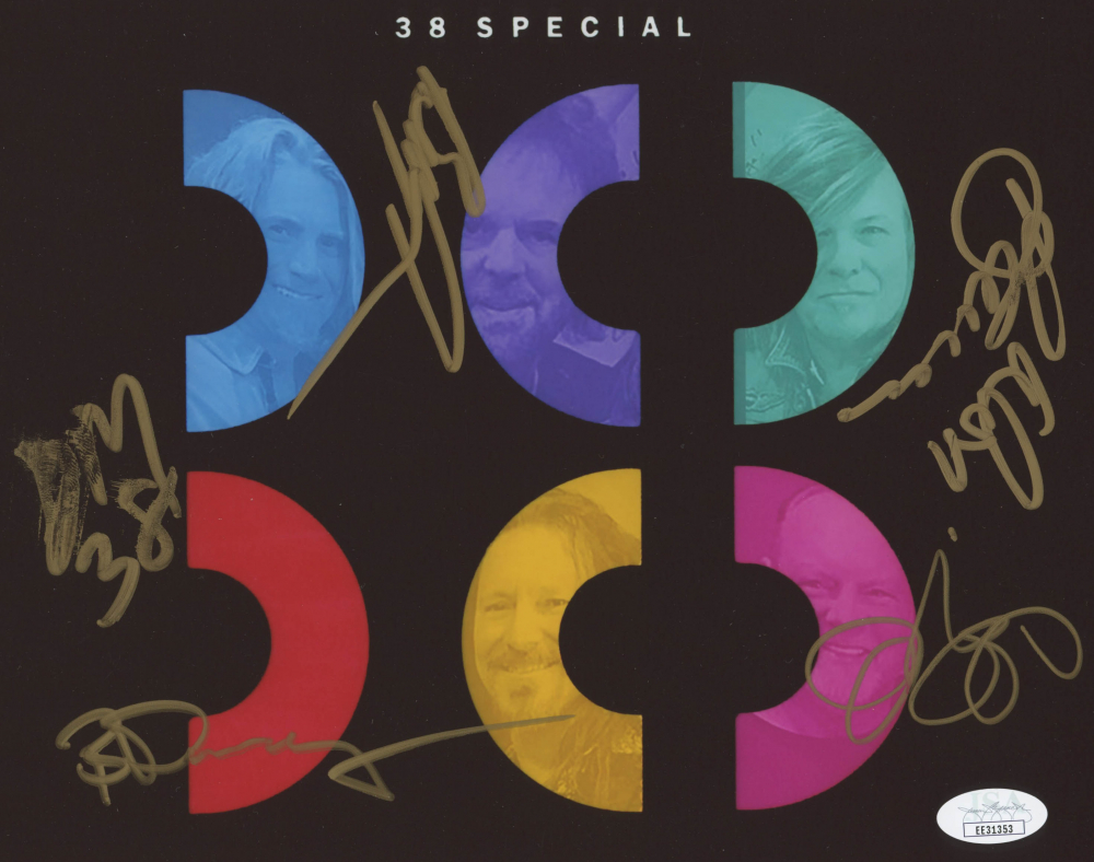 38 Special 8x10 Photo Signed by (5) With Don Barnes, Bobby Capps, Barry ...