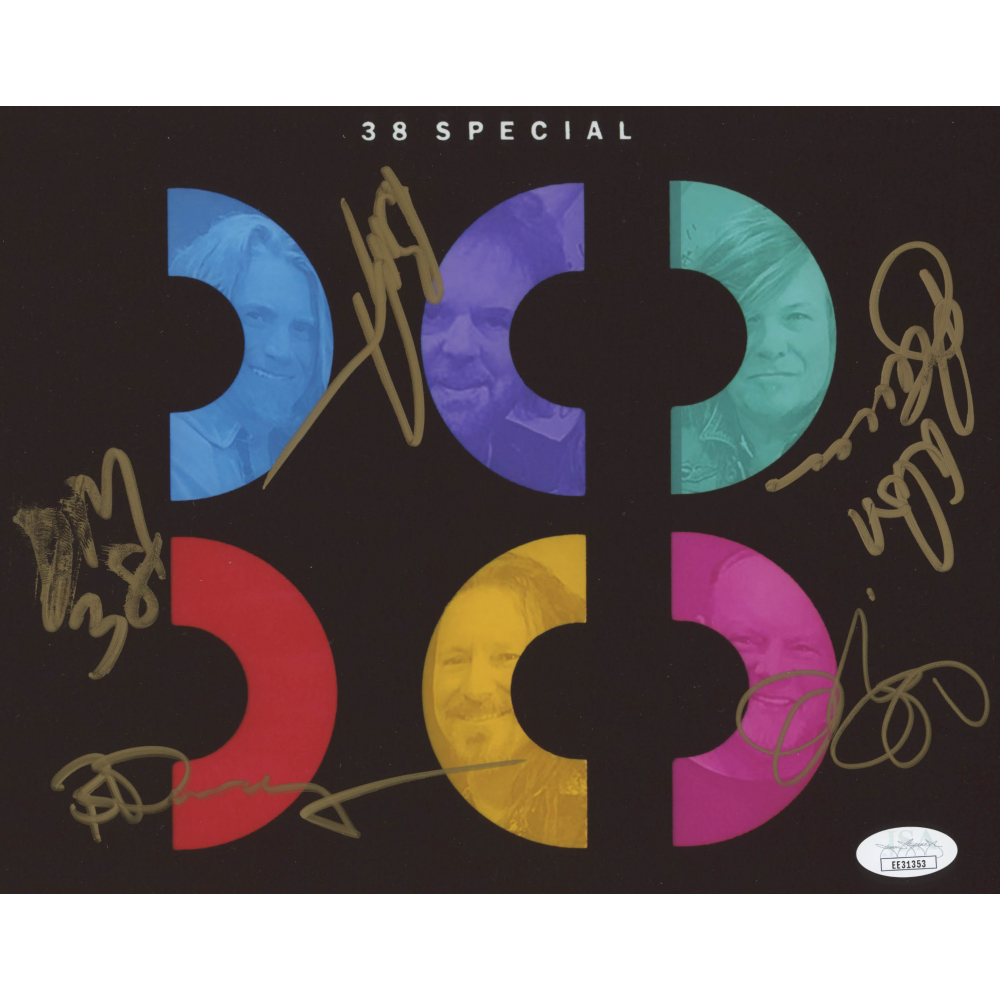 38 Special 8x10 Photo Signed by (5) With Don Barnes, Bobby Capps, Barry ...