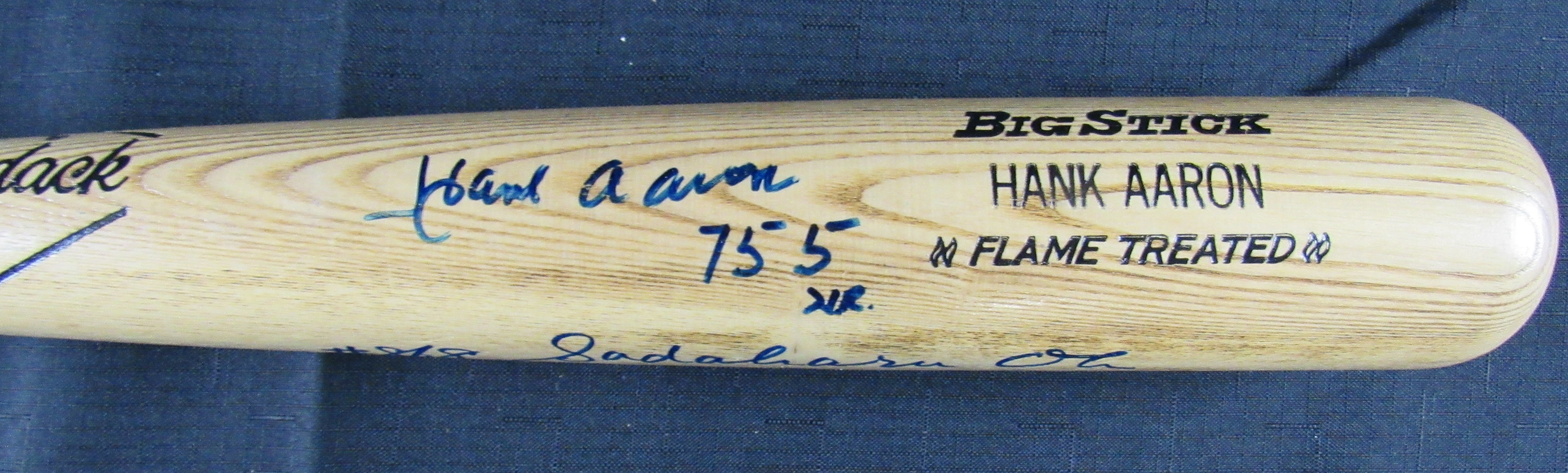 Hank Aaron & Sadaharu Oh Signed Rawlings Adirondack Big Stick Player ...