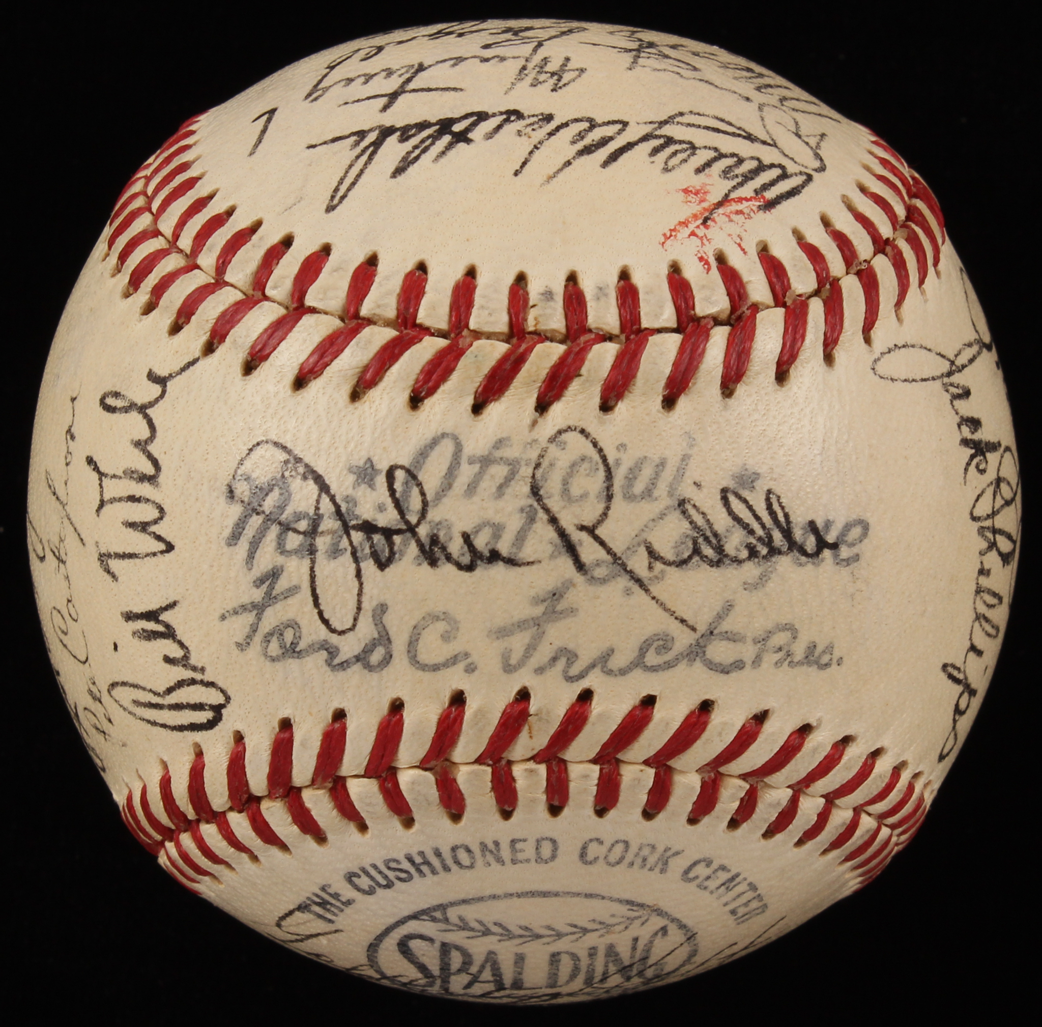 Honus Wagner Rare Sweet Spot Signed 1949 Pittsburgh Pirates ONL ...