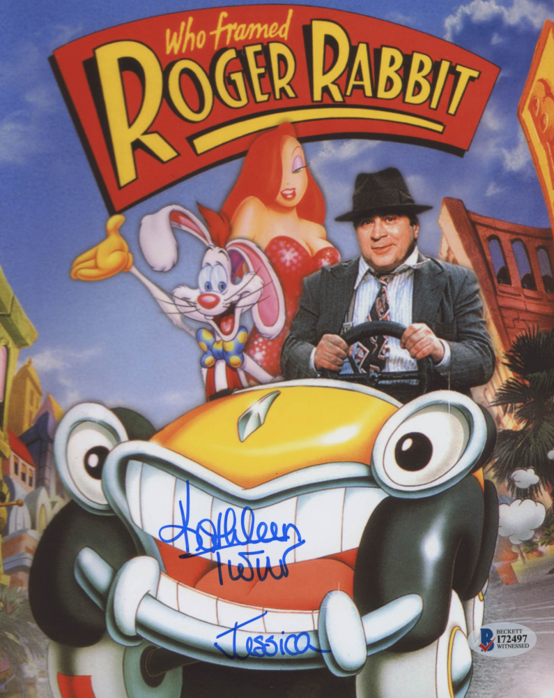 Kathleen Turner Signed "Who Framed Roger Rabbit" 8x10 Photo Inscribed ...