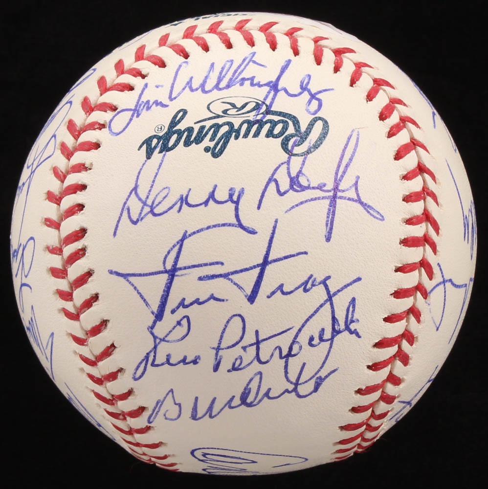1975 Boston Red Sox OML Baseball Team-Signed by (22) with Carlton Fisk ...