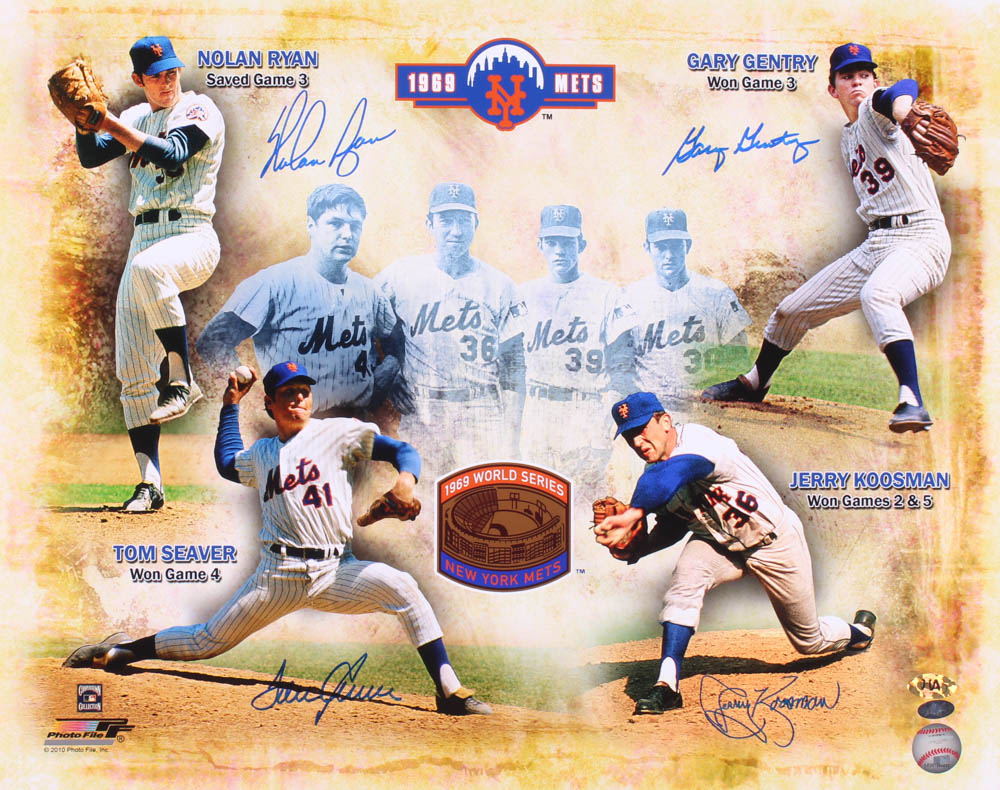 1969 New York Mets 16x20 Photo Signed by (4) with Nolan Ryan, Gary ...