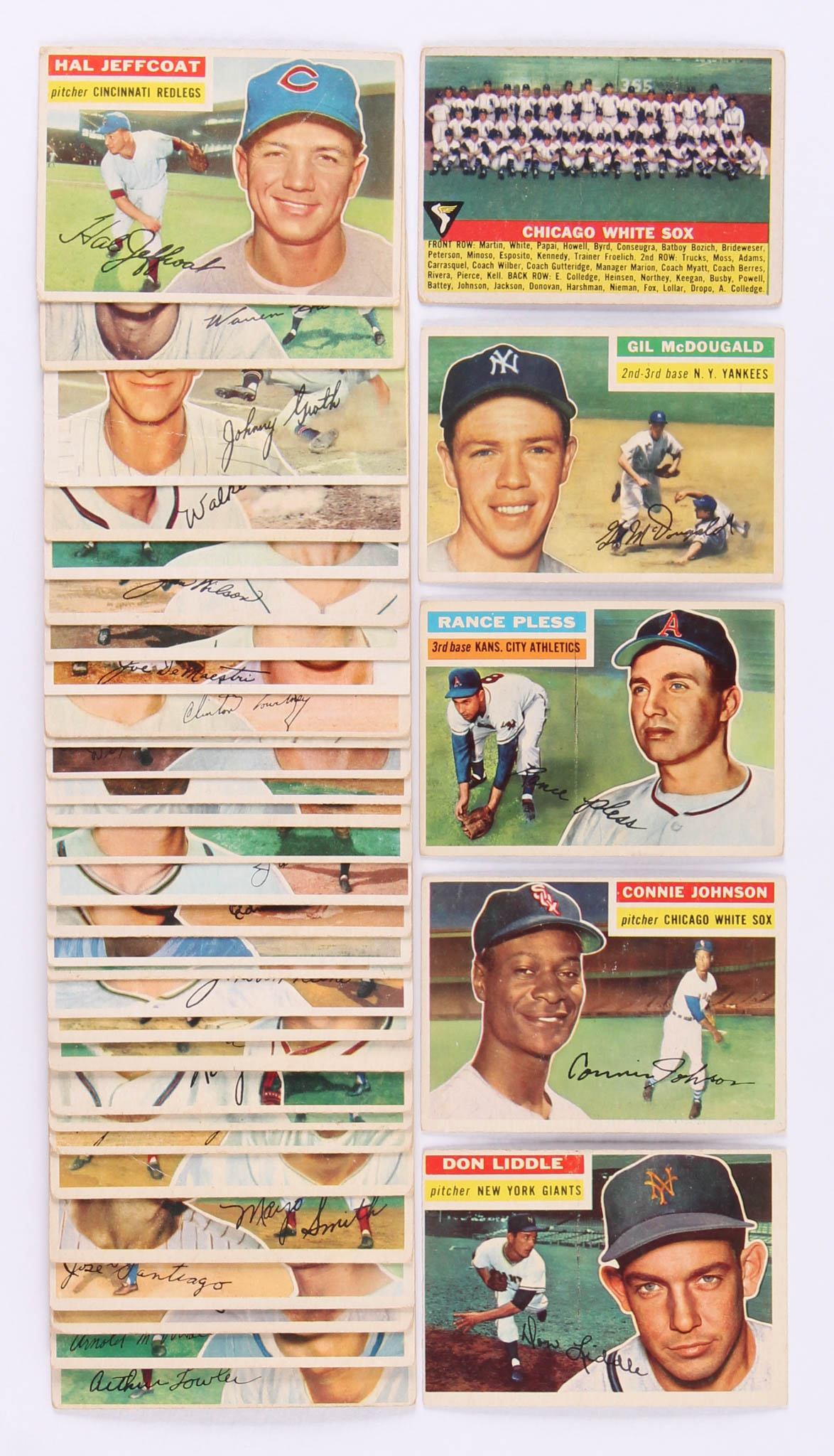 Lot of (37) 1956 Topps Baseball Cards with #339 Rance Pless RC, #188 ...