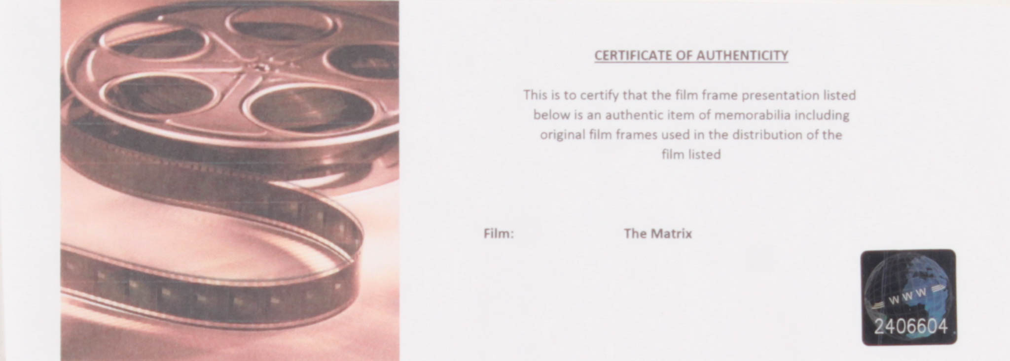 "The Matrix" 8x10 Custom Matted Original Film Cell Display | Pristine ...