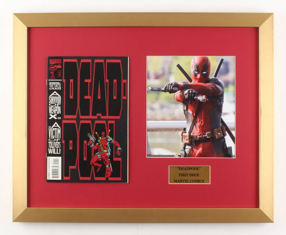 Vintage 1993 "Deadpool" Issue #1 Marvel 17x21 Custom Framed Comic Book ...