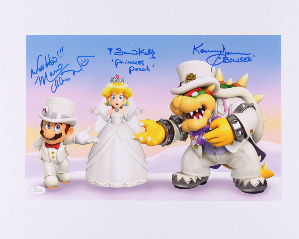 Samantha Kelly, Kenny James & Charles Martinet Signed "Super Mario ...