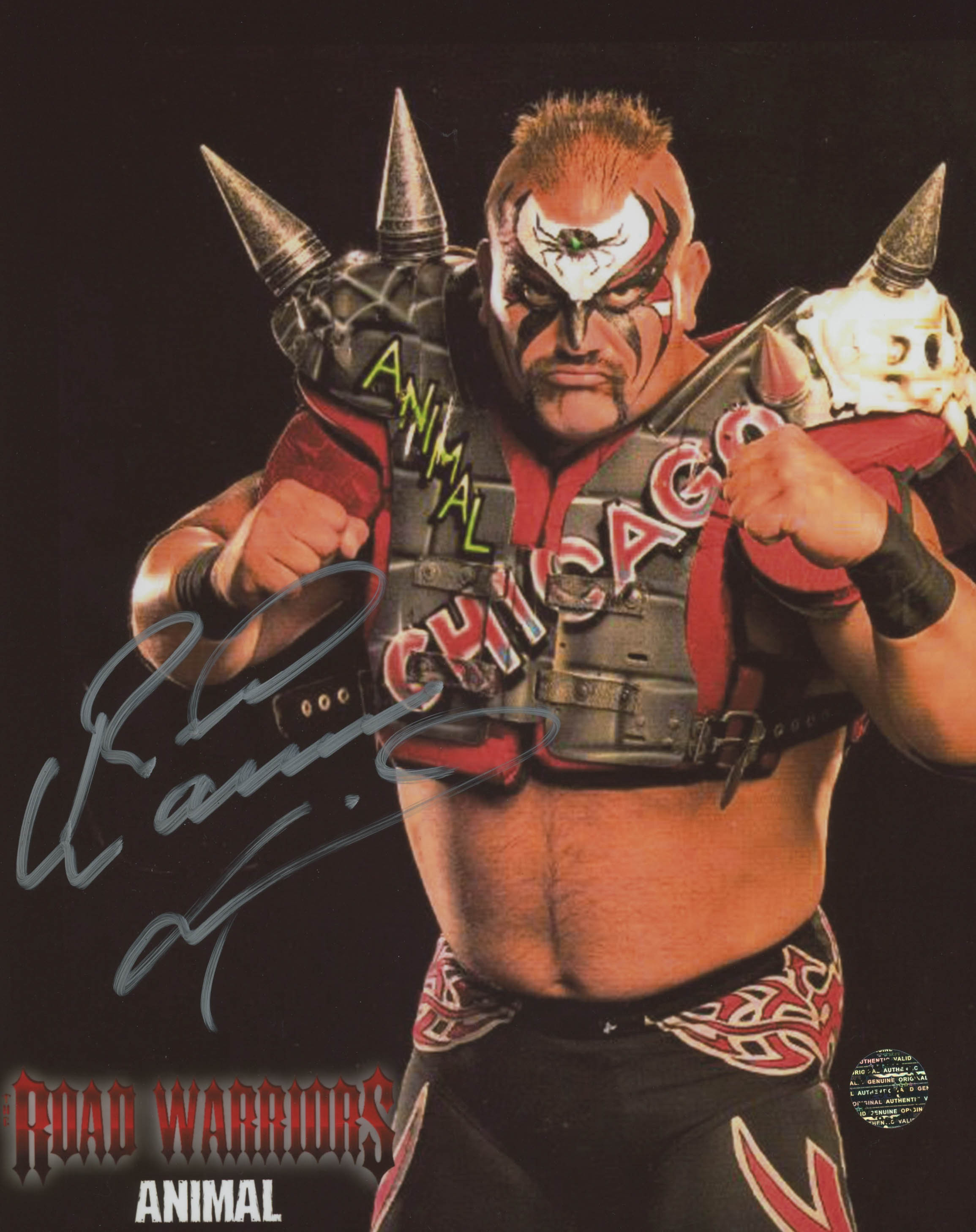 Road Warrior Animal Signed WWE 8x10 Photo (Legends COA) | Pristine Auction