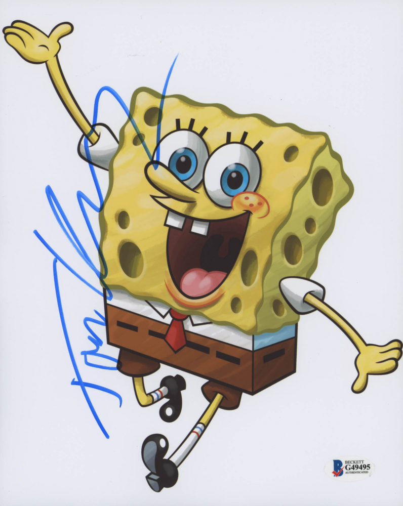 Tom Kenny Signed "SpongeBob SquarePants" 8x10 Photo (Beckett COA ...