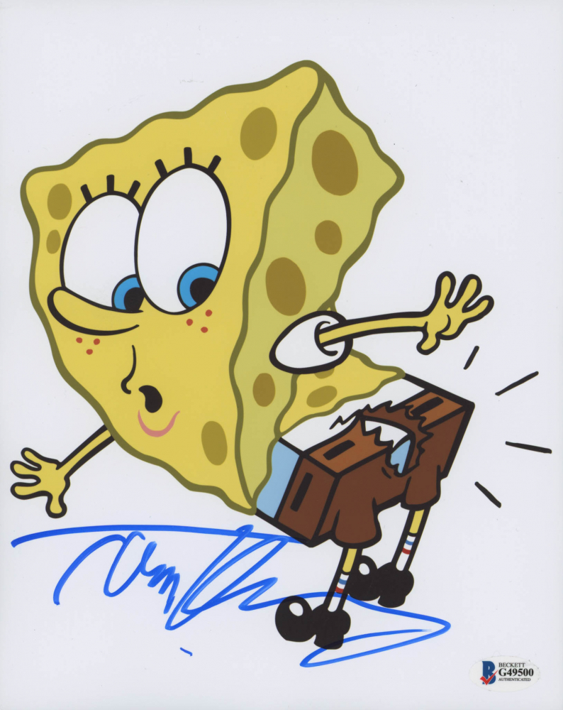 Tom Kenny Signed "SpongeBob SquarePants" 8x10 Photo (Beckett COA ...