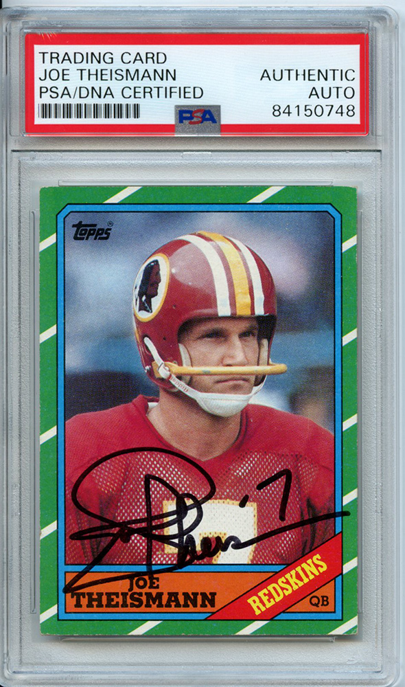 Joe Theismann Signed 1986 Topps #171 (PSA Encapsulated) | Pristine Auction