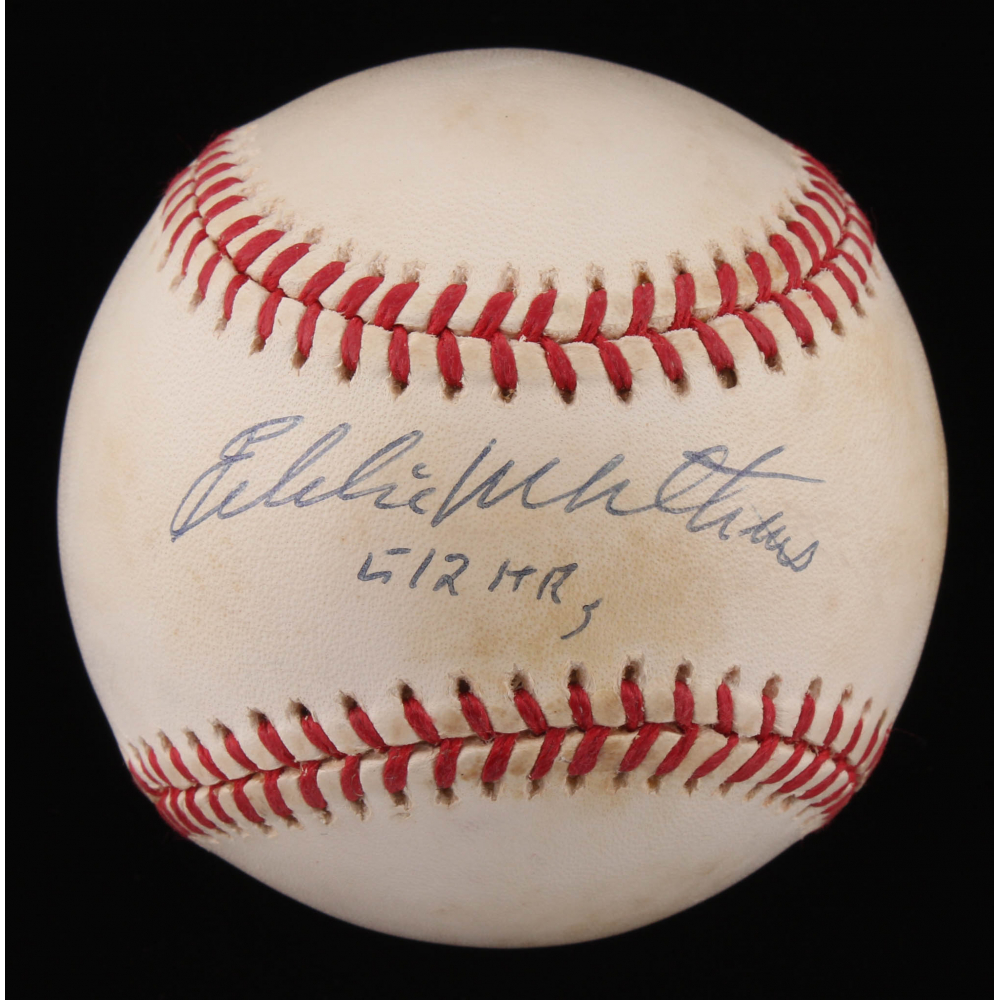 Eddie Mathews Signed ONL Baseball Inscribed "512 HRs" (JSA COA ...