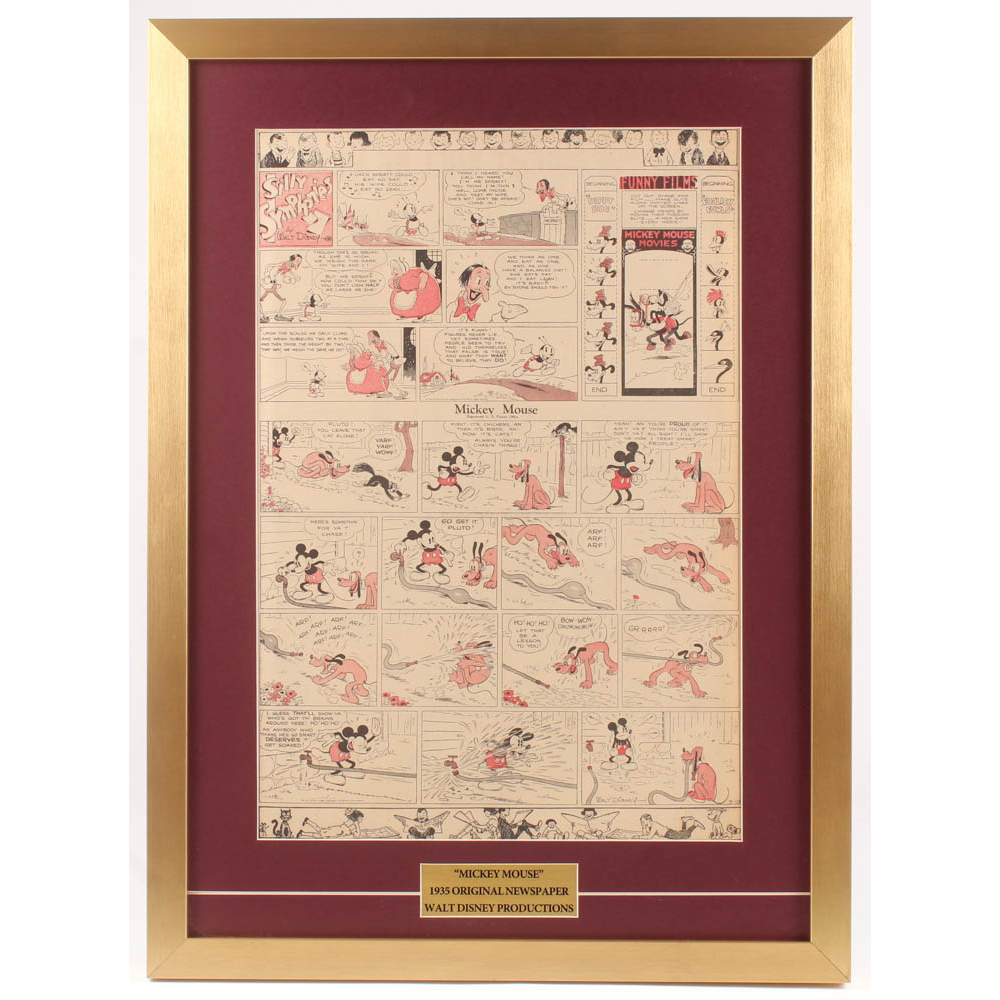 1935 Original "Silly Symphonies" Disney Comic Strip 20.5x28 Custom ...