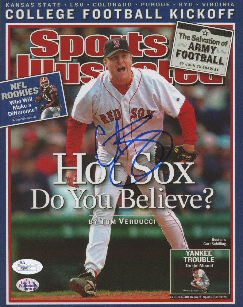 Curt Schilling Signed Boston Red Sox 8x10 Photo (JSA COA & Sure Shot ...