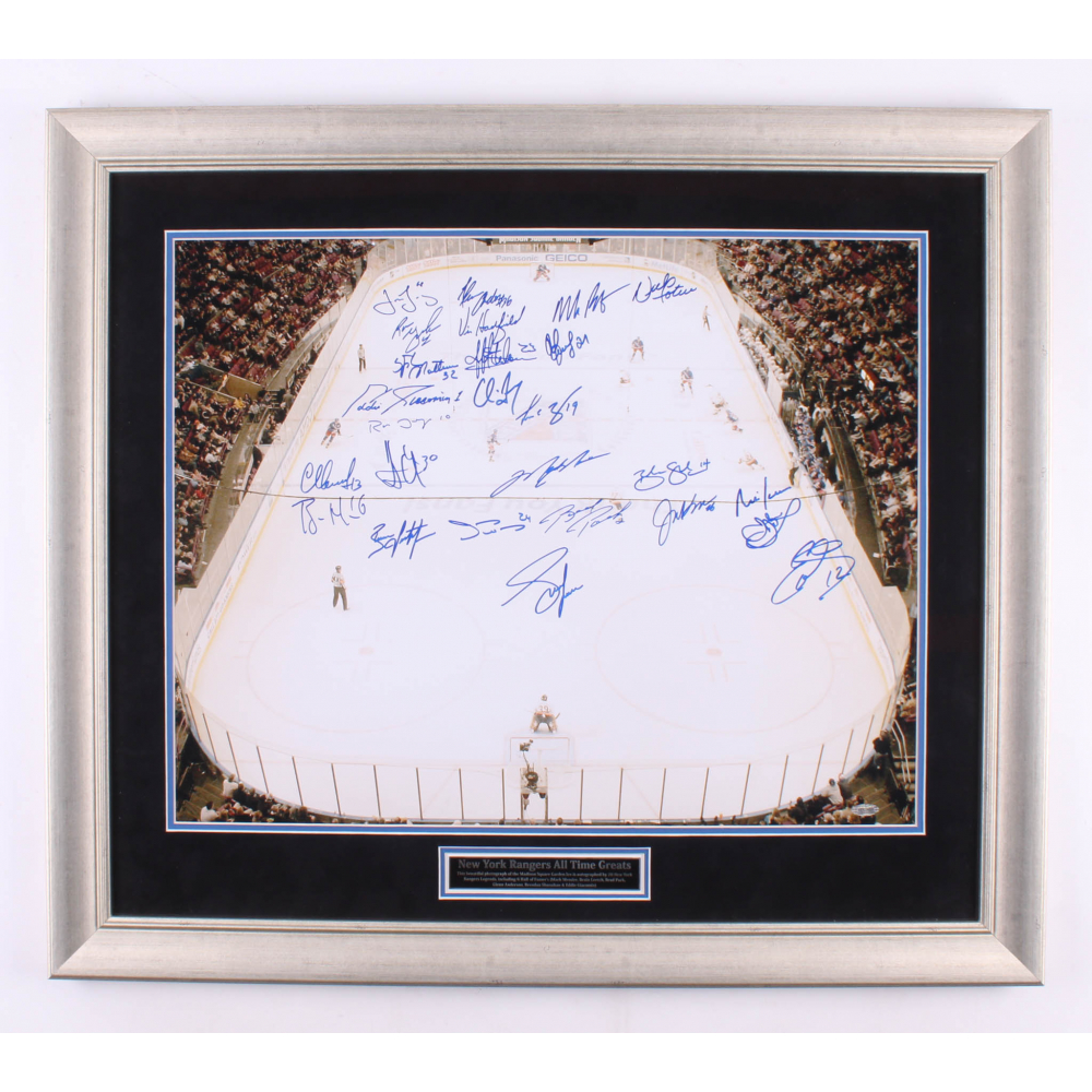New York Rangers All-Time Greats 27.5x31.5 Custom Framed Photo Signed ...
