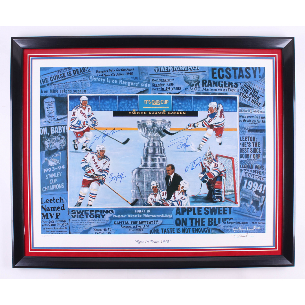 "Rest in Peace 1940" New York Rangers 30.5x37.5 Custom Framed ...
