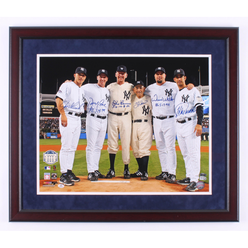 New York Yankees Perfect Game Battery Mates 22.5x26.5 Custom Framed ...