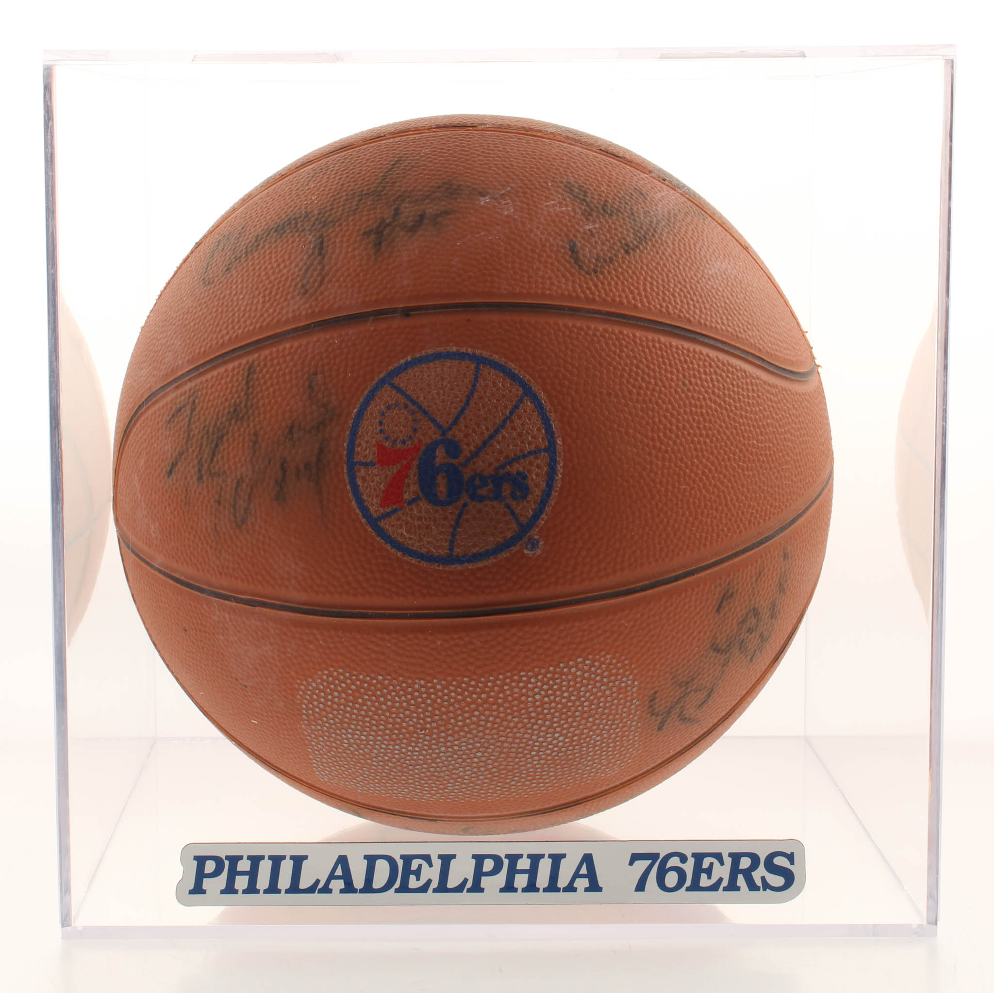 1979-80 Philadelphia 76ers Team S-igned Basketball by (14) with Julius ...