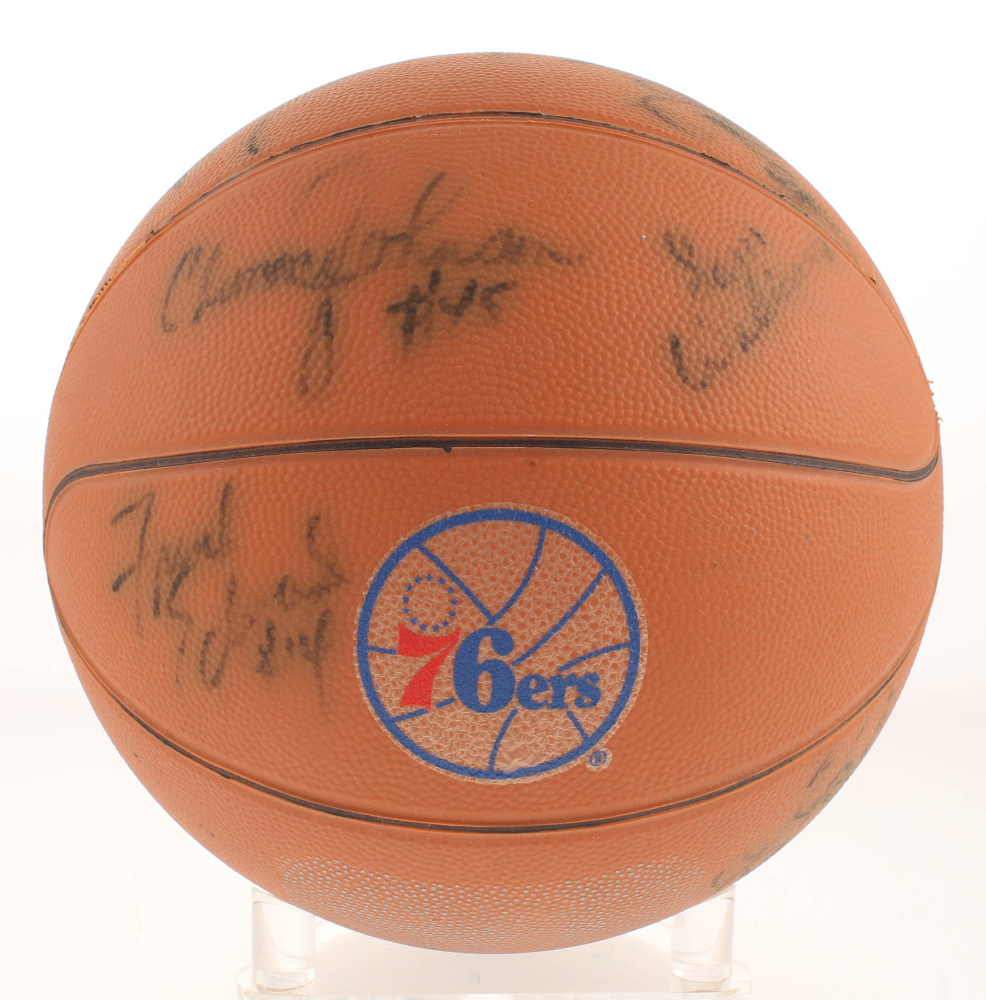 1979-80 Philadelphia 76ers Team S-igned Basketball by (14) with Julius ...