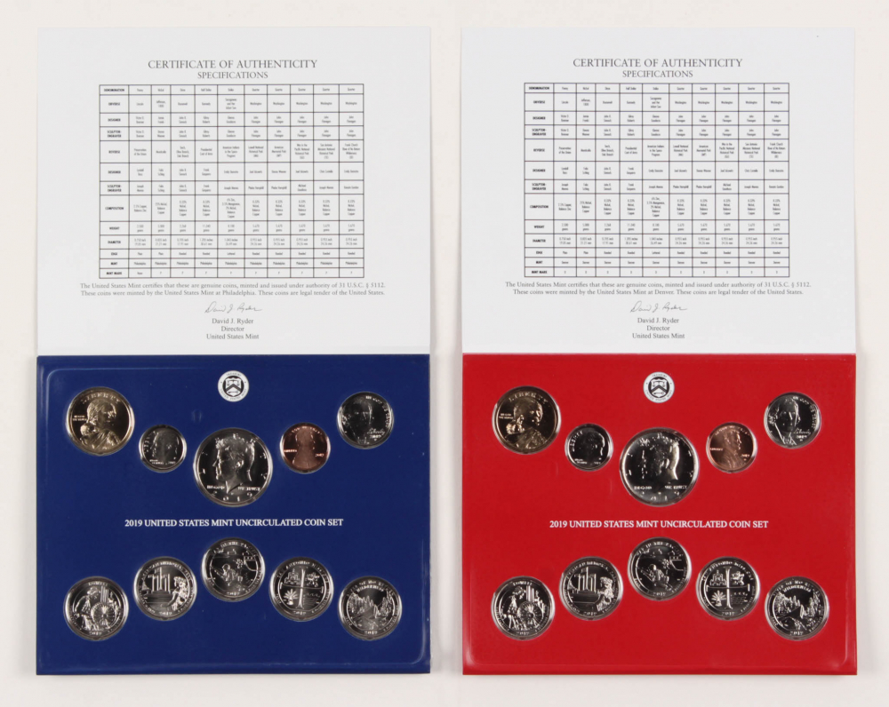 Lot of (2) 2019 United States Mint Uncirculated Coin Sets with Denver ...