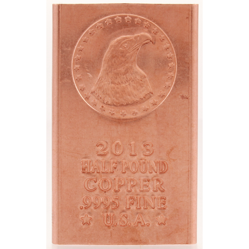 2013 Half Pound (8 oz) Eagle Head Copper Bullion Bar | Pristine Auction