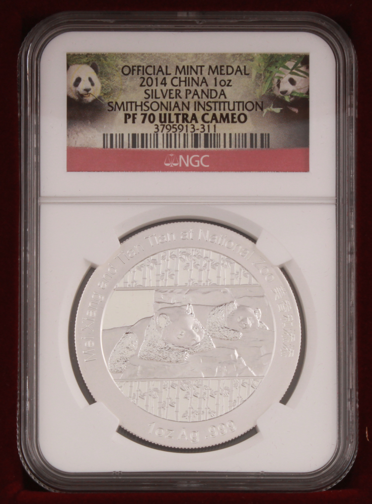 2014 1 oz. Silver Smithsonian Panda Commemorative Proof Coin (NGC PF 70 ...