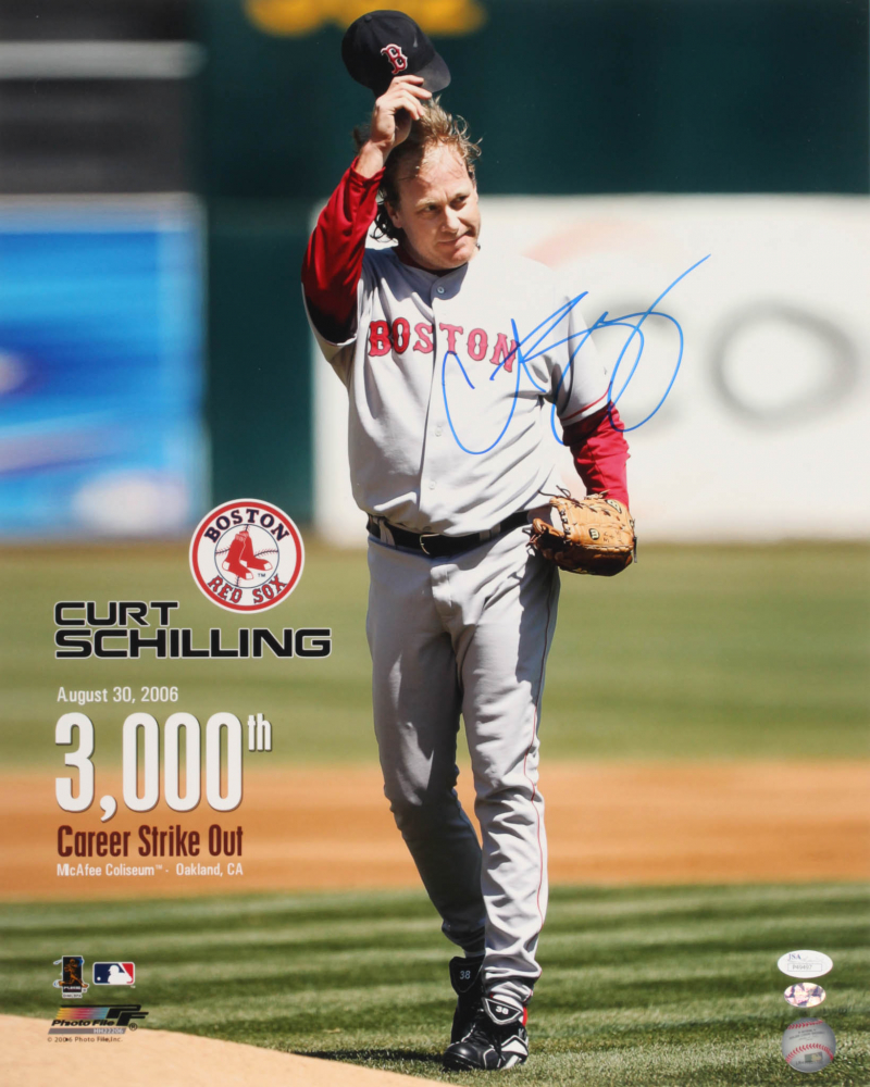Curt Schilling Signed Boston Red Sox 16x20 Photo (JSA COA & Sure Shot ...