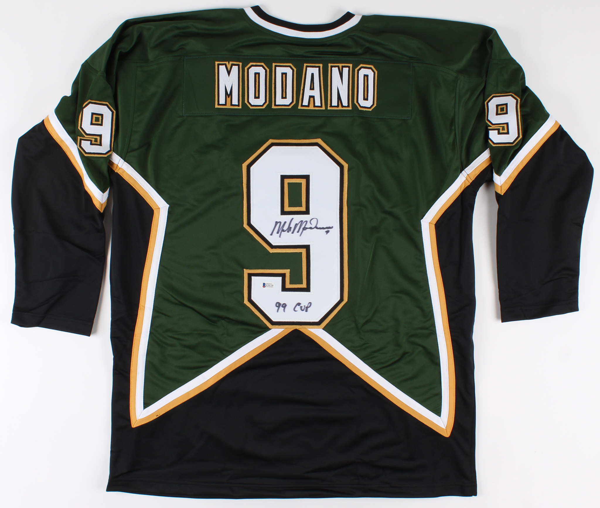 Mike Modano Signed Dallas Stars Jersey Inscribed "99 Cup" (Beckett COA ...