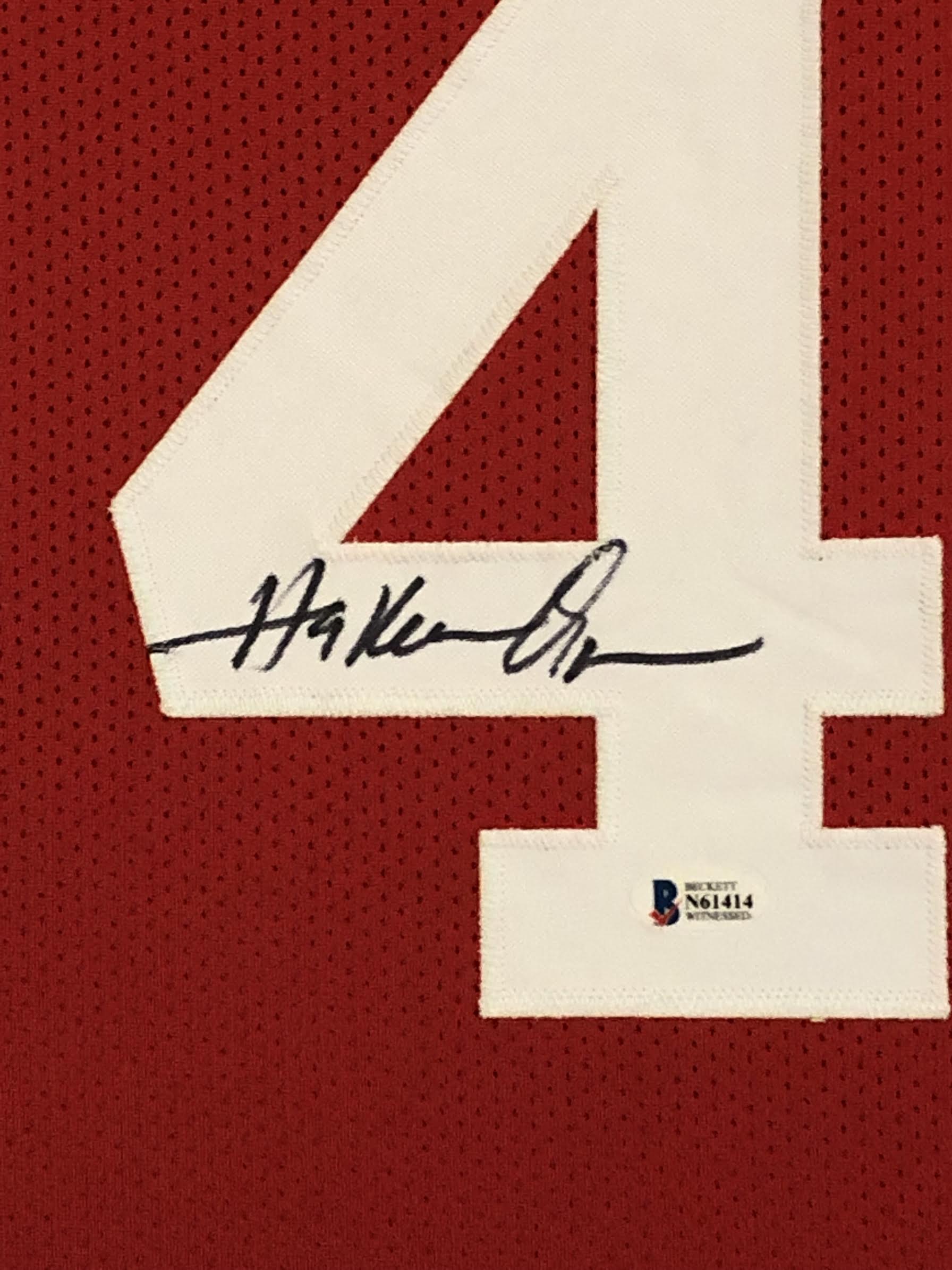 Hakeem Olajuwon Signed 34x42 Custom Framed Jersey (Beckett COA ...