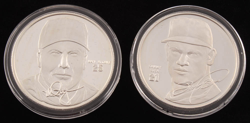Lot of (2) LE Home Run Heroes 1 Troy Ounce .999 Fine Silver Bullion ...