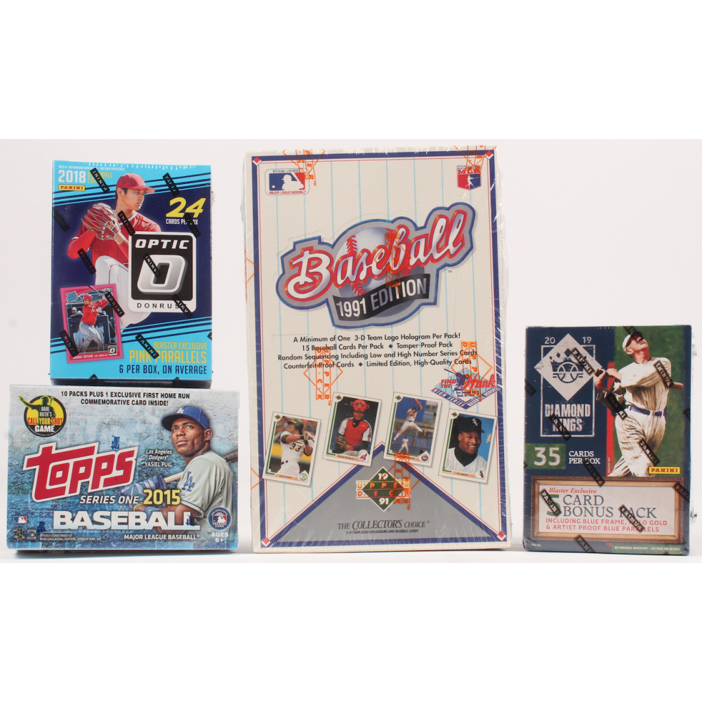 Lot of (4) Unopened Card Boxes with 1991 Upper Deck Baseball, 2015 ...